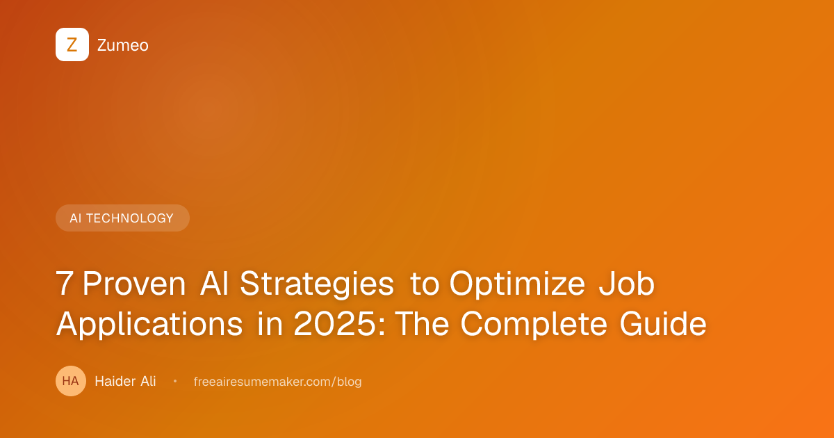 7 Proven AI Strategies to Optimize Job Applications in 2025: The ...